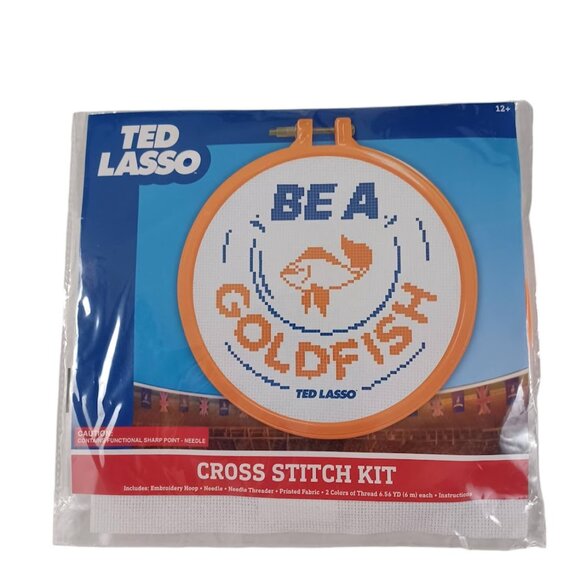 Ted Lasso | Wall Decor | Ted Lasso Cross Stitch Kit New Be A Goldfish ...